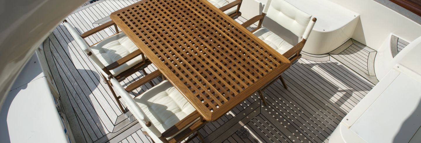 Teak boat tables of all types and sizes - ARC Marine
