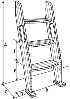 ARC Marine Companionway ladder - 4 steps - ARC Marine