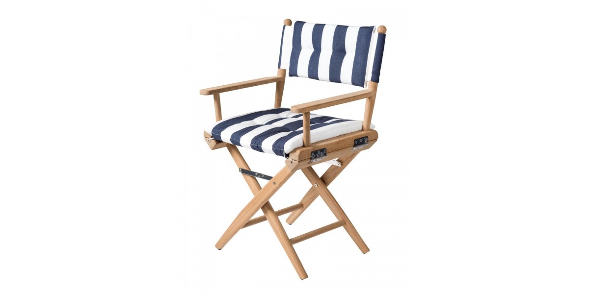 ARC Marine Director's chair I navy/white deluxe - Unoiled - ARC Marine