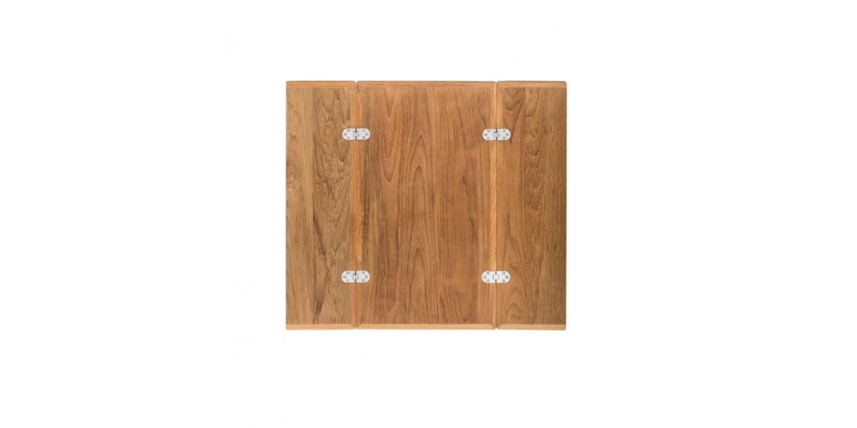 ARC Marine Foldable Teak table top - with Edge - 80x70/35cm - ARC Marine