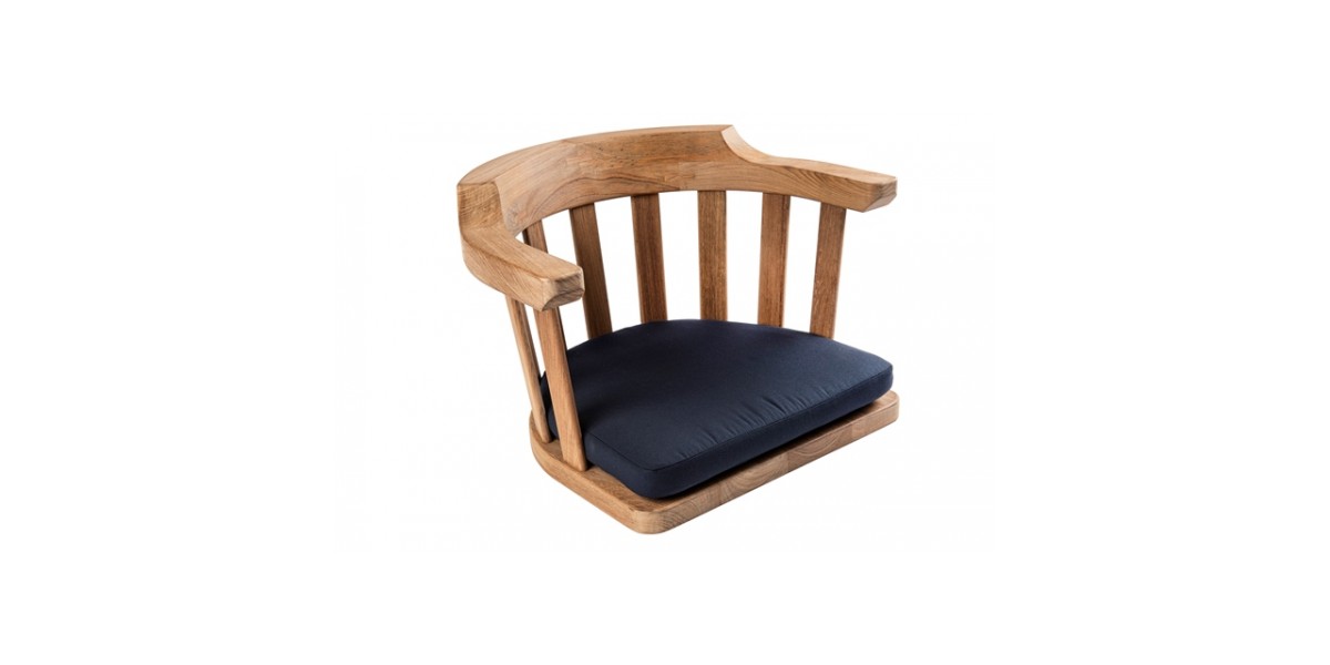 ARC Marine Navy kussen voor teak stuurstoel 2050 - Navy cushion for teak seat 2050 - ARC Marine
