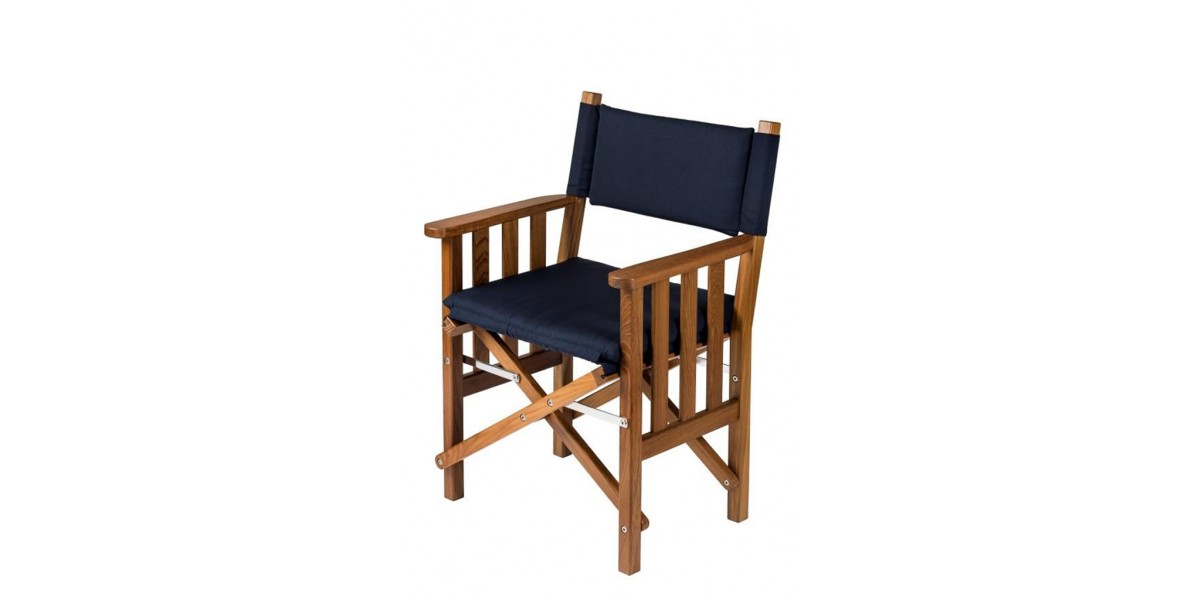 ARC Marine Director's chair II navy deluxe - Oiled - ARC Marine
