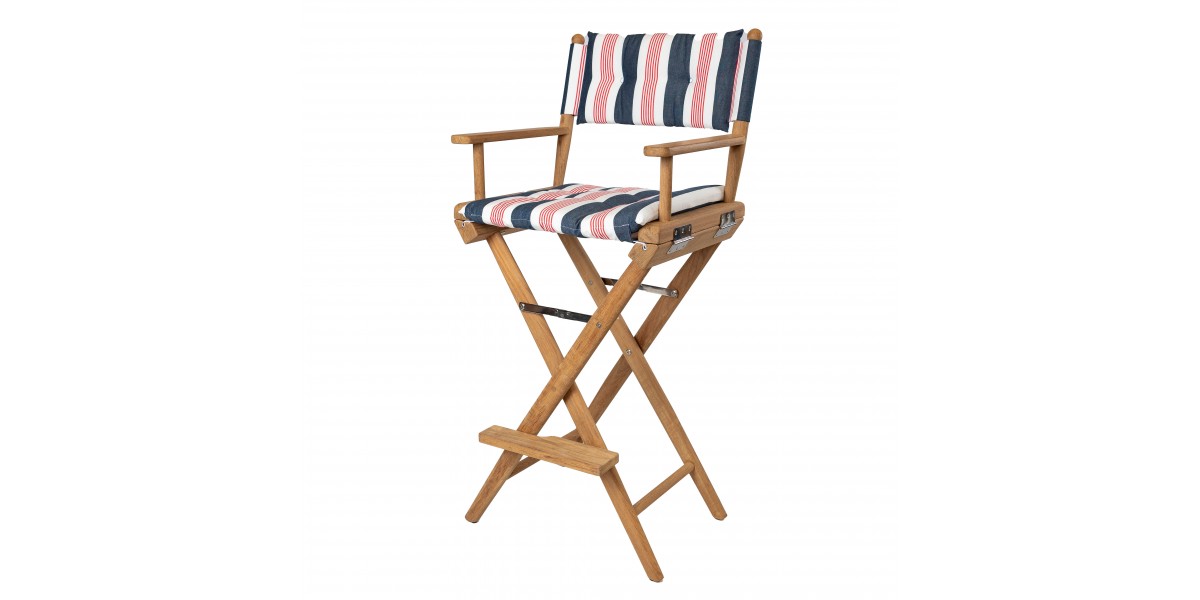 ARC Marine High director's chair I navy/white/red deluxe - Unoiled ...