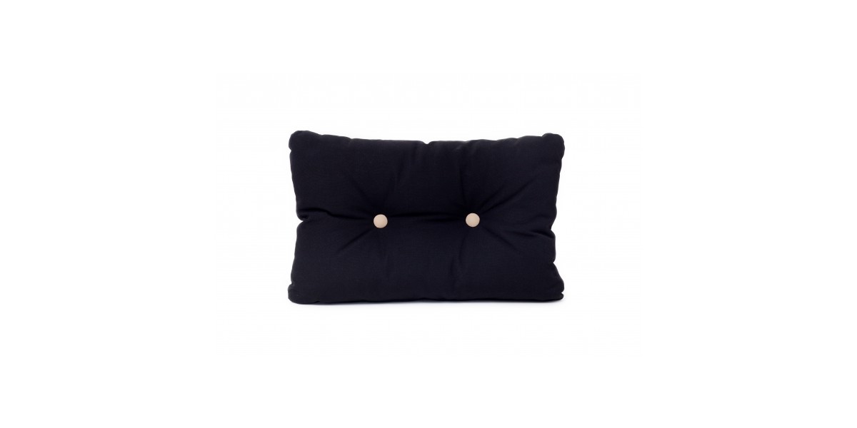 ARC Marine Kussen met knopen - Zwart met beige - ARC Marine