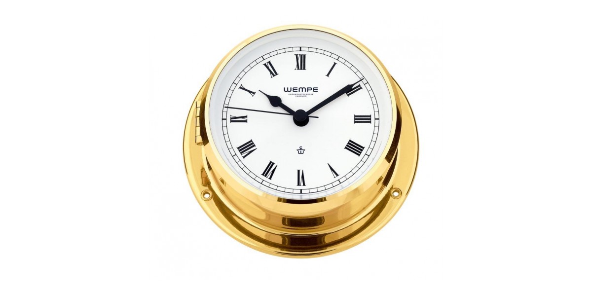 Wempe Wempe Ship's clock Skiff Brass Roman Numerals | ARC Marine - ARC ...